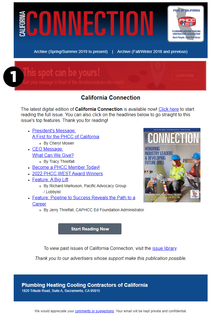 California Connection Magazine – PHCC of California Media Guide